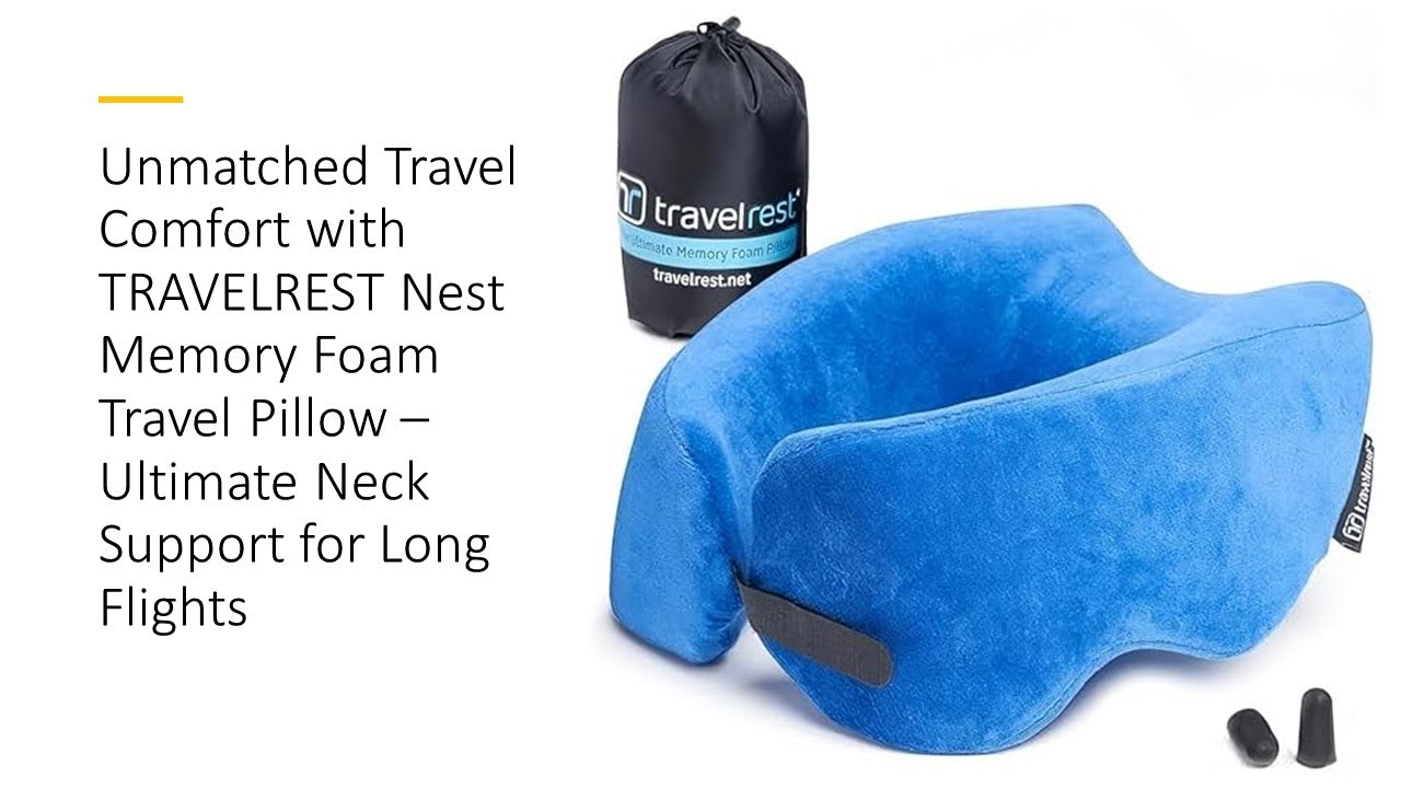 Unmatched Travel Comfort with TRAVELREST Nest Memory Foam Travel Pillow ...