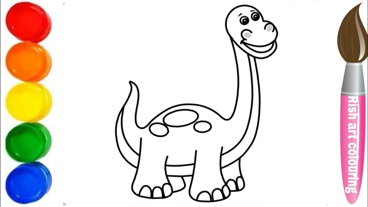 Dinosaur drawing step by step ll How to drawing chocolate and lollipop ...