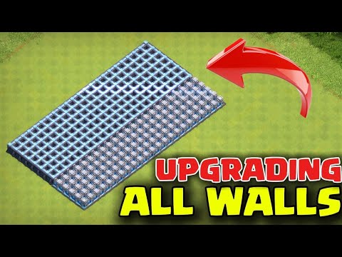 I upgraded all my Walls AT Town Hall 14 | Clash of Clans - YouTube