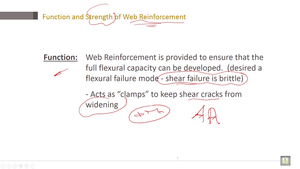 Reinforced Concrete | C5-L4 | Function and Strength of Web ...