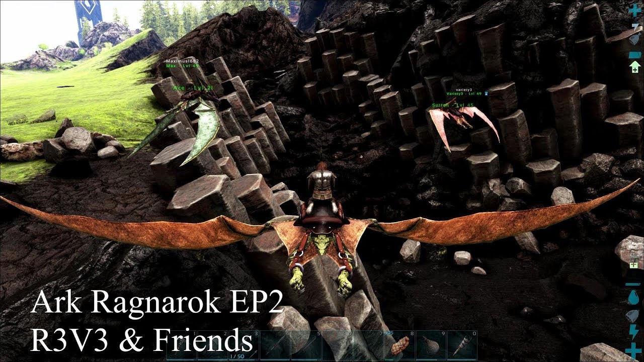 Ark Ragnarok EP2 "Bird Taming and Volcano Creatures" - YouTube