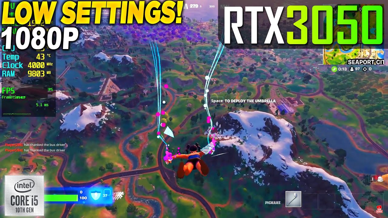 Fortnite Chapter 6 Season 1 RTX 3050 + İ5 10400F - 1080p Low ...