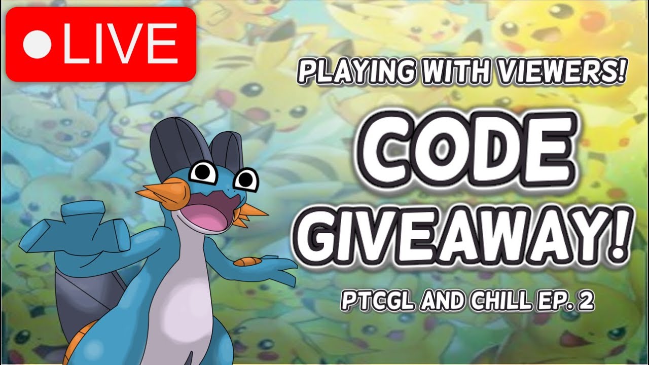 PTCGL CODE CARD GIVEAWAY!!! Playing Pokemon TCG Live and VIEWER BATTLES ...