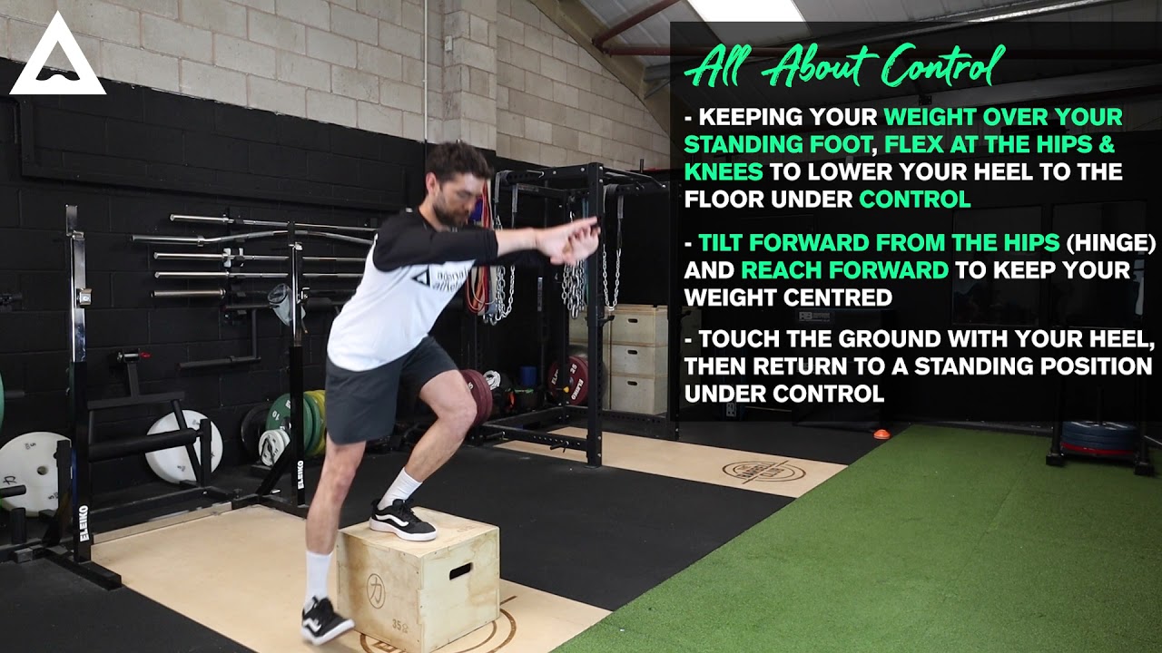 Single Leg Heel Touch From Box - YouTube