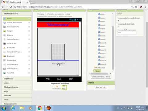 Elaborar un Memorama en App Inventor 2 - YouTube