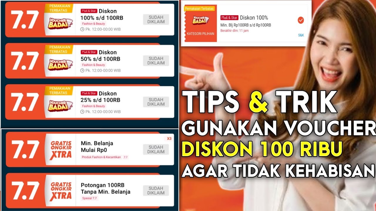 CARA GUNAKAN VOUCHER DISKON 100 RIBU SUPAYA TIDAK KEHABISAN TIPS & TRIK ...