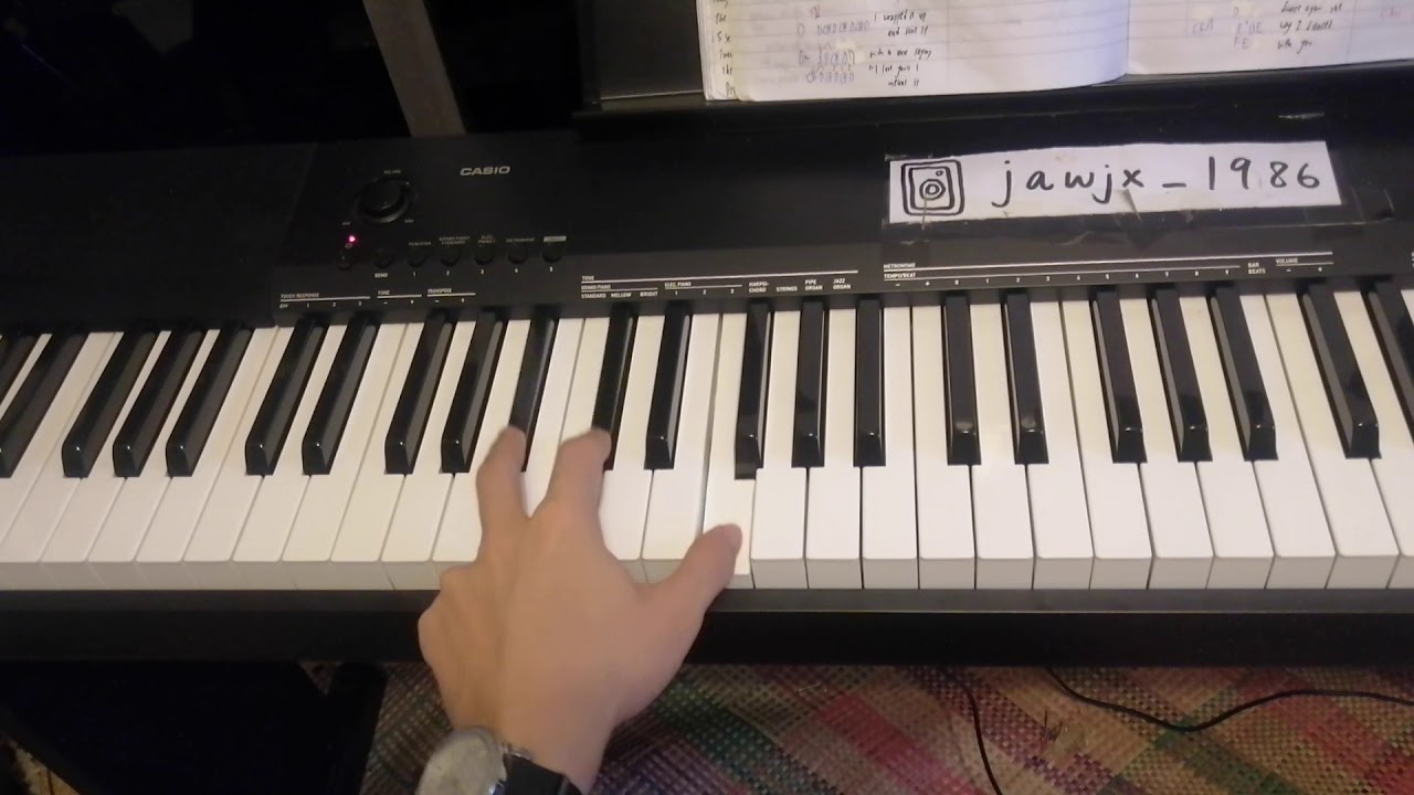 Wham! - " Last Christmas " Piano Chords Tutorial Lesson Easy ( C# major ...