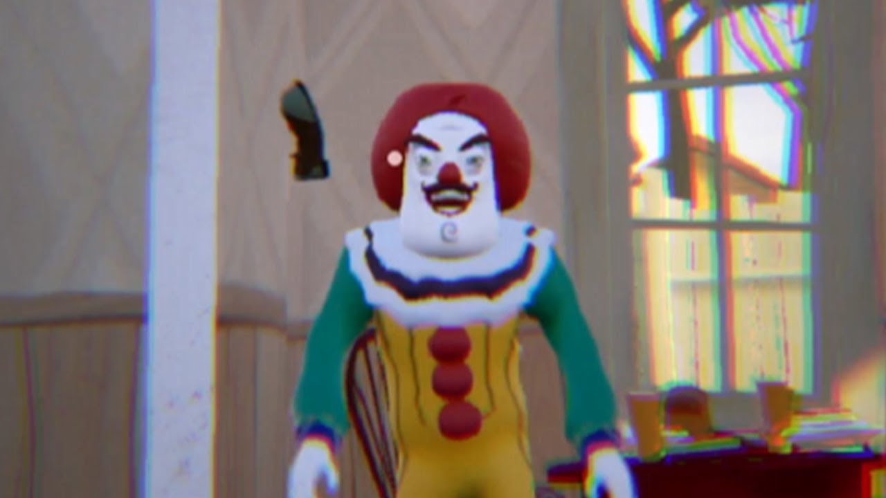 Throwing Shoes at my clown neighbor - Hello Neighbor Mod - YouTube