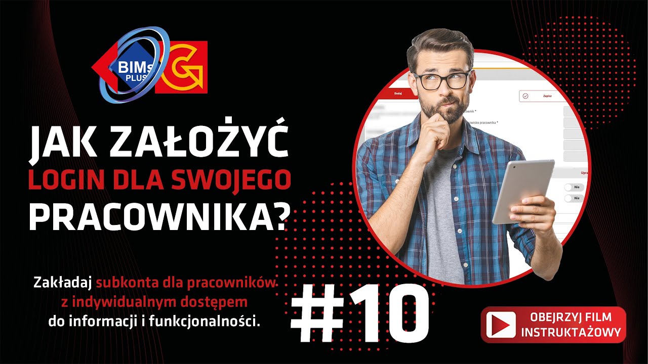 Poradnik BIMs PLUS 24 #10. Jak założyć login dla swojego pracownika ...