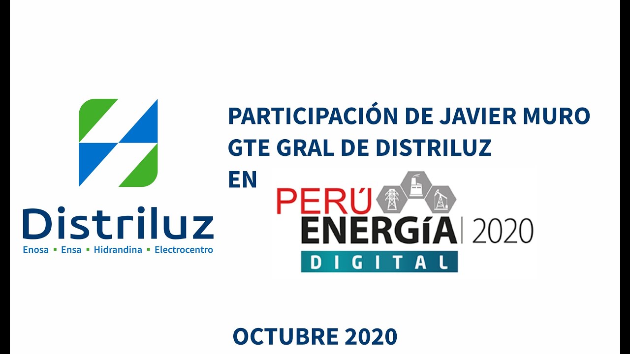 PARTICIPACIÓN DE JAVIER MURO GTE GRAL DE DISTRILUZ EN EVENTO PERÚ ...