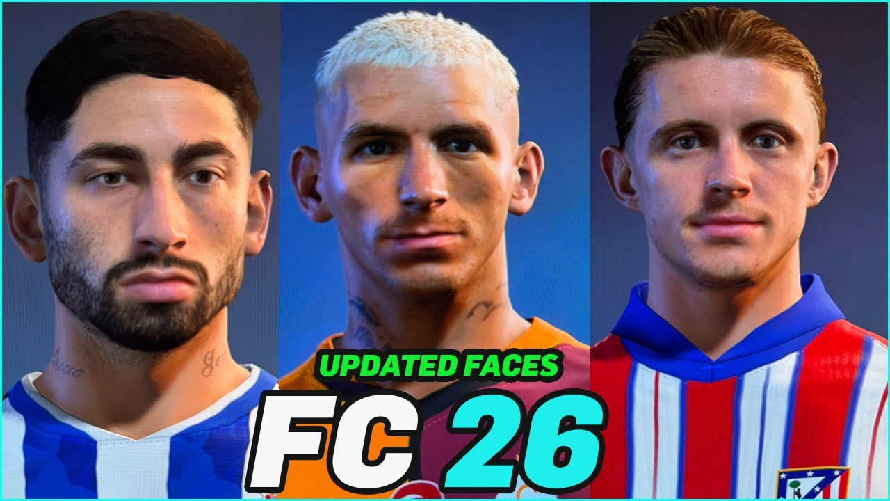 FC 26 New Updated Player Faces | EA Sports FC 26 Updated faces ...