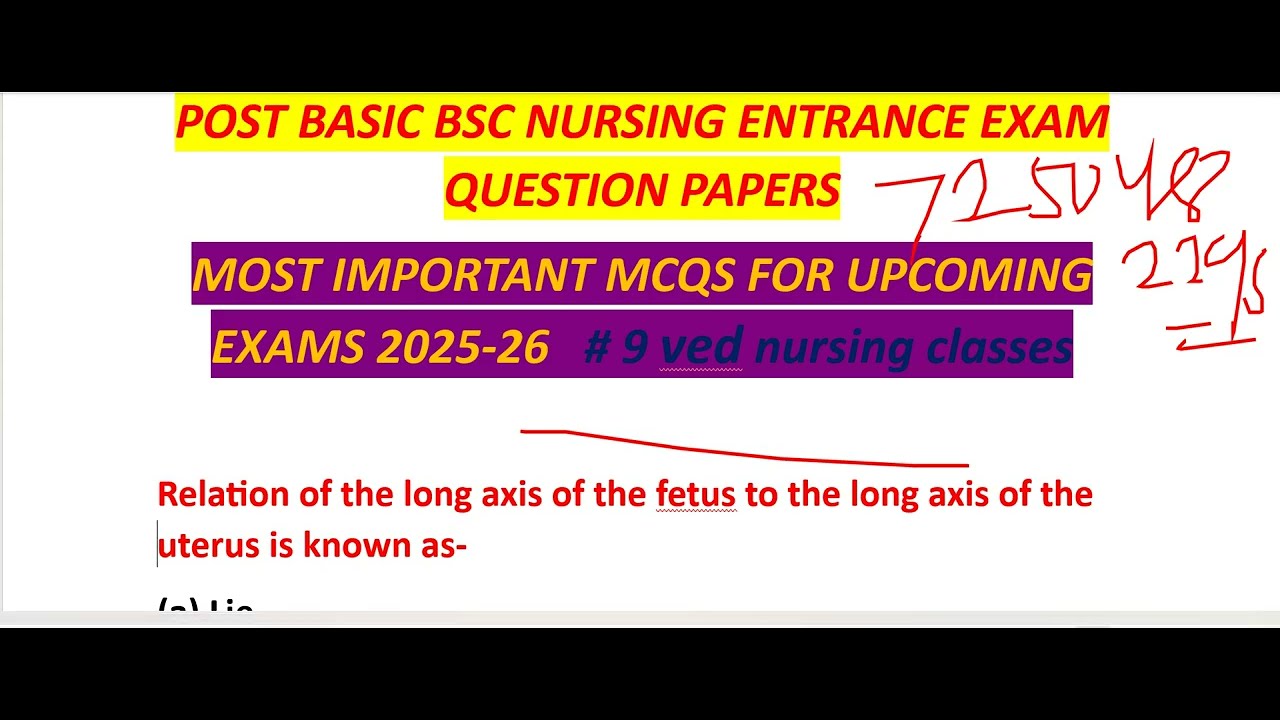 series 9 || post basic bsc nursing entrance exam repeated MCQs || imp ...
