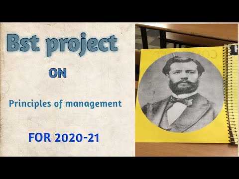 PRINCIPLES OF MANAGEMENT PROJECT FOR CLASS 12, 2020-21 - YouTube
