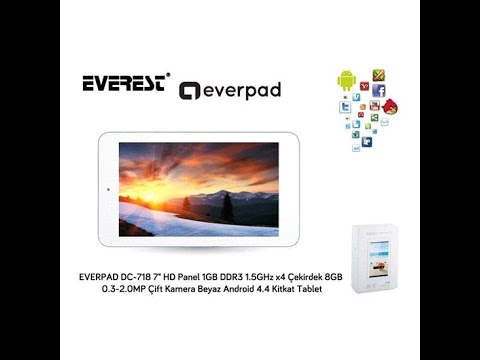 Everest EVERPAD DC-718 Android Tablet Yazılım Yükleme - YouTube