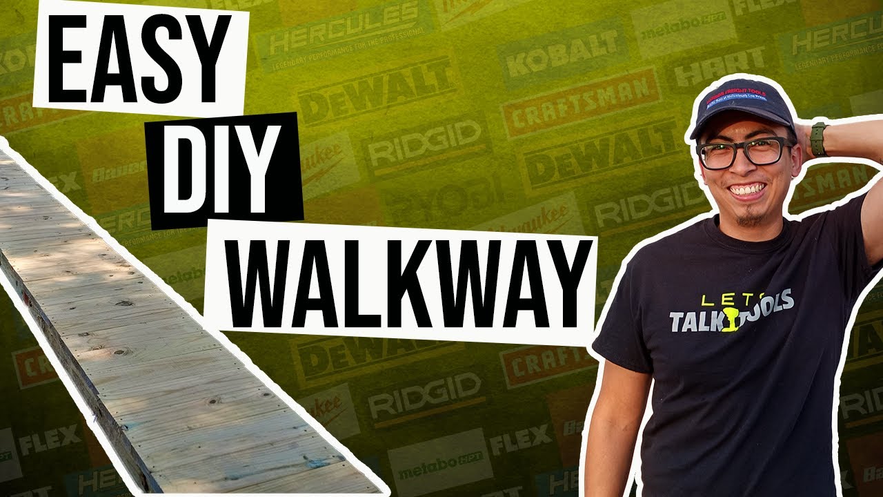 How to Build a wooden walkway | Easy DIY Wooden Walkway - YouTube