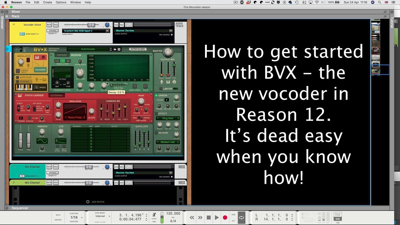 BVX Reason's New Vocoder - How To Get Started - YouTube