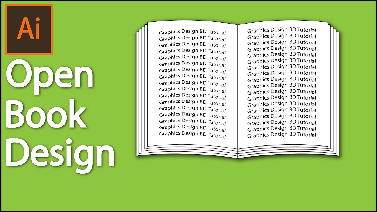 Open Book Design In Illustrator। Open Book Make In Illustrator । Open ...