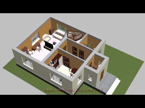 3D სახლის პროექტი 123 კვადრატული მეტრი - YouTube