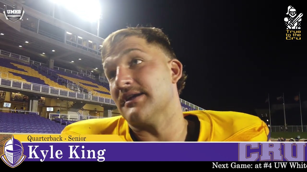 UMHB QB Kyle King on what worked offensively against Muhlenberg, Week 2 ...