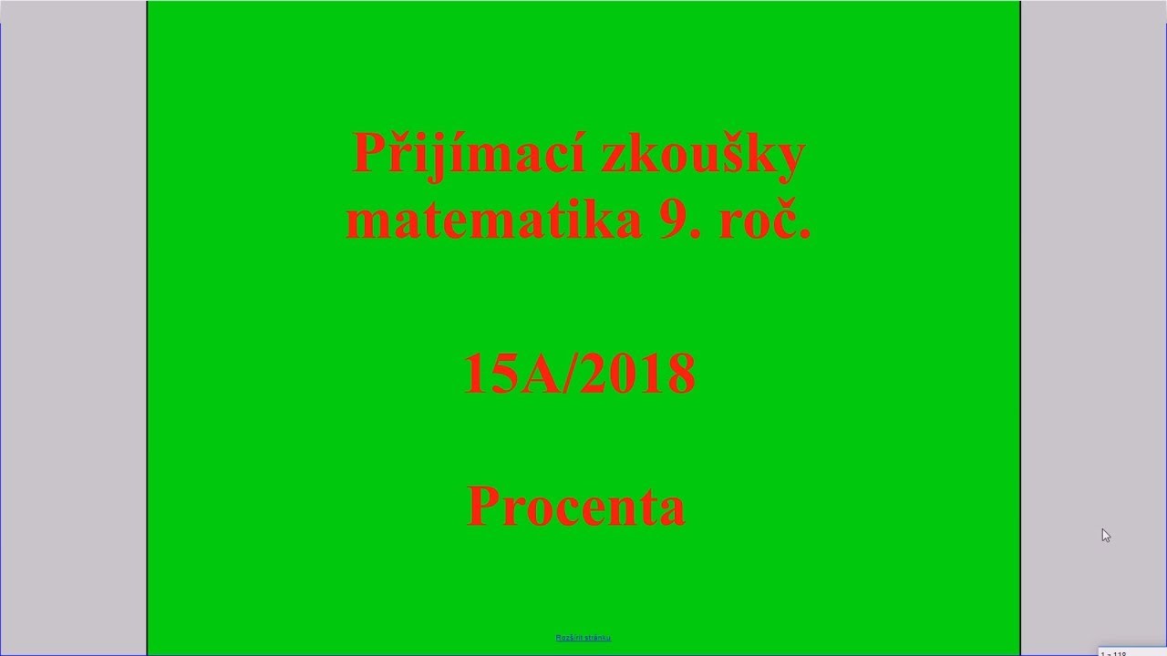 Procenta - Př. 15_A. (2018) | Přijímací zkoušky z matematiky na SŠ ...
