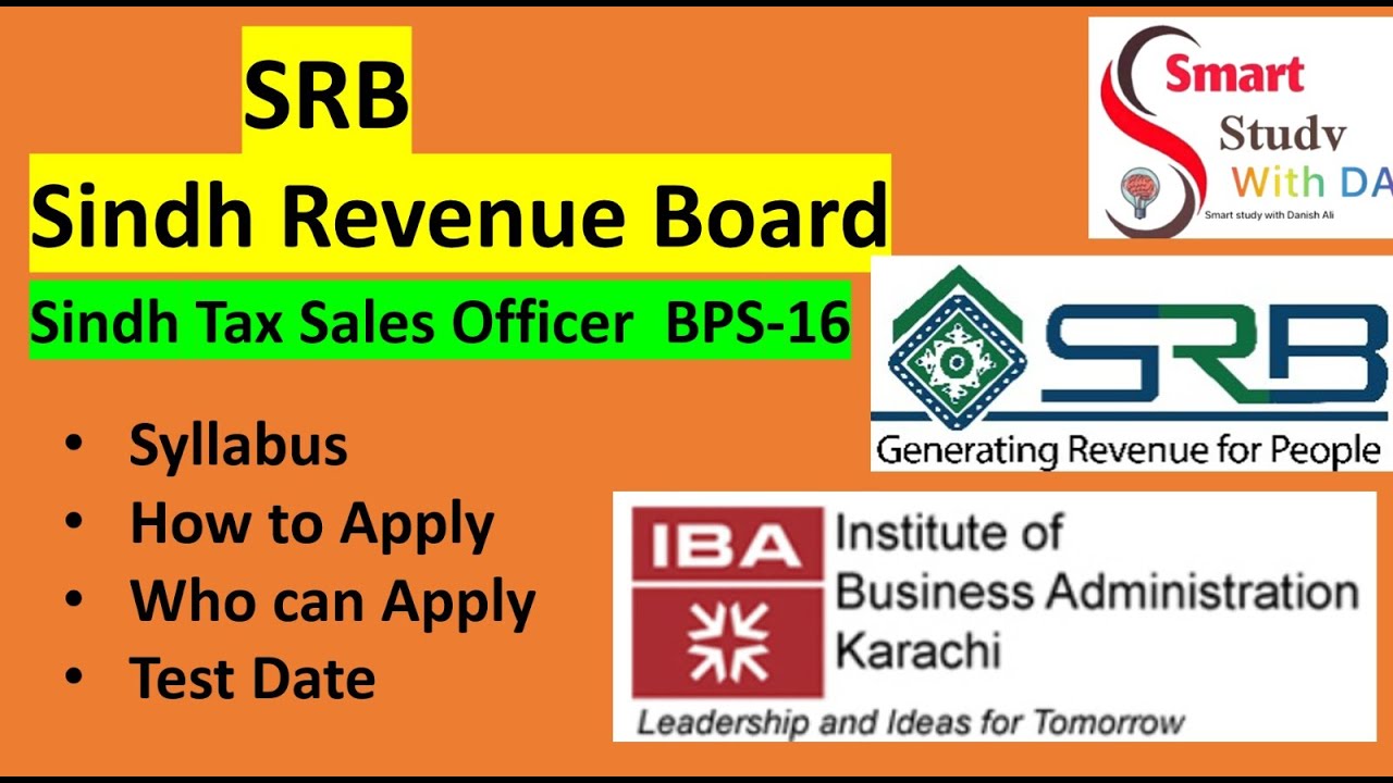Sindh Sales Tax Officer Bps16 | SRB Sindh Revenue Board Jobs Govt| Jobs ...