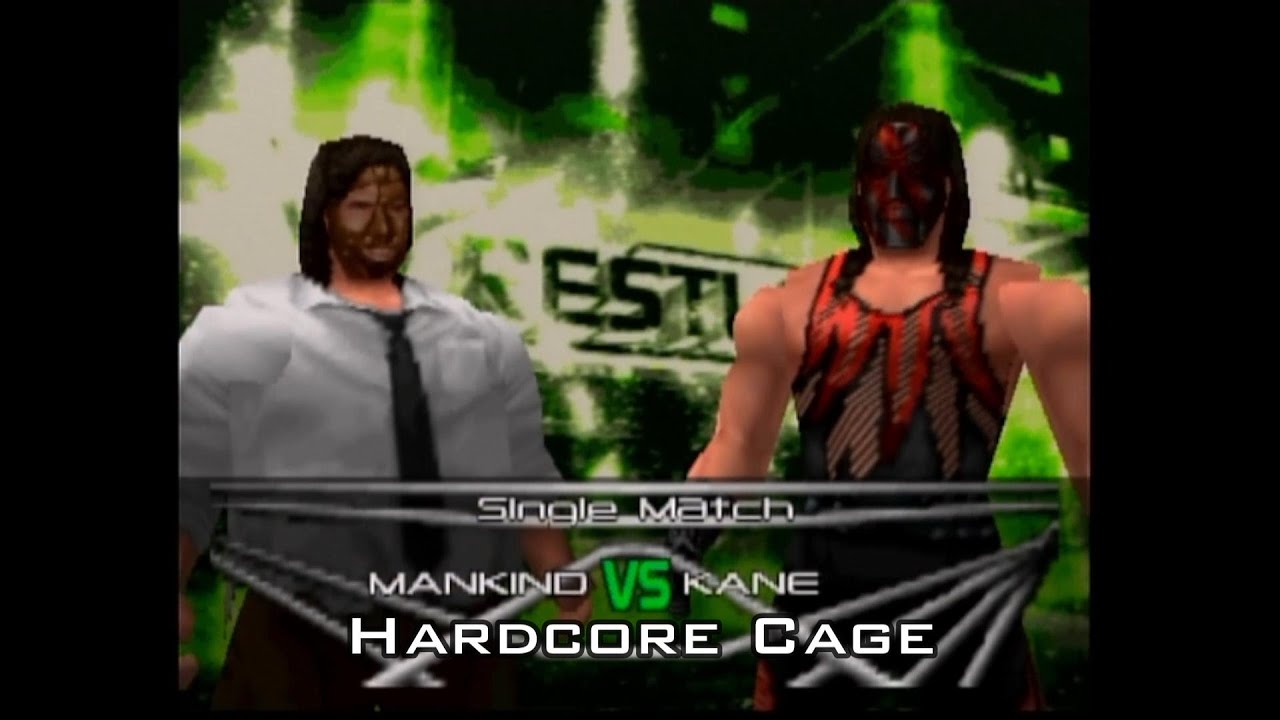 WWF No Mercy - Hardcore Cage Match Mankind vs. Kane (N64) - YouTube