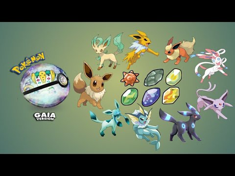 All Eevee Evolutions || Pokemon Gaia || 8 different types of Eevee ...