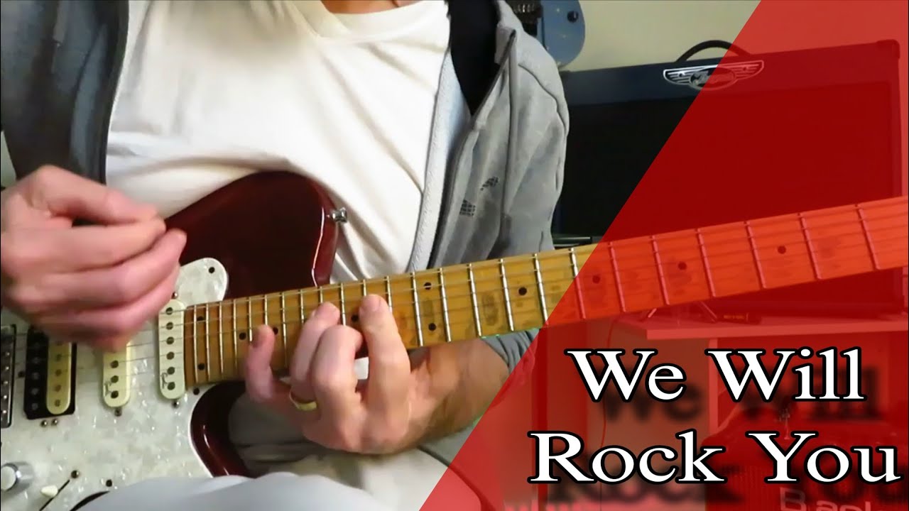 How to Play - WE WILL ROCK YOU - Queen (Brian May). Guitar Lesson / Tutorial. - YouTube