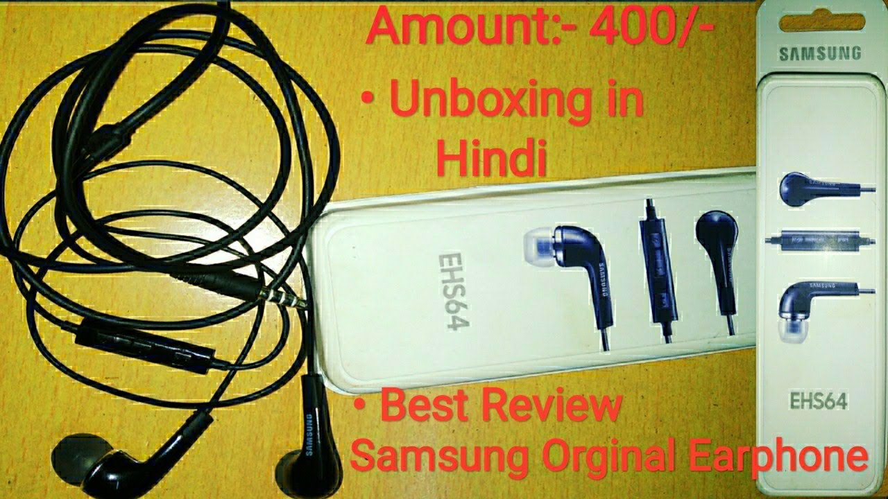 Samsung EHS64 Hands-Free with Remote Note Earphone(Black|Unboxing ...