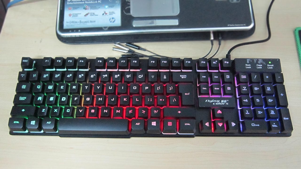 Bàn phím Led Flying color K8 - YouTube