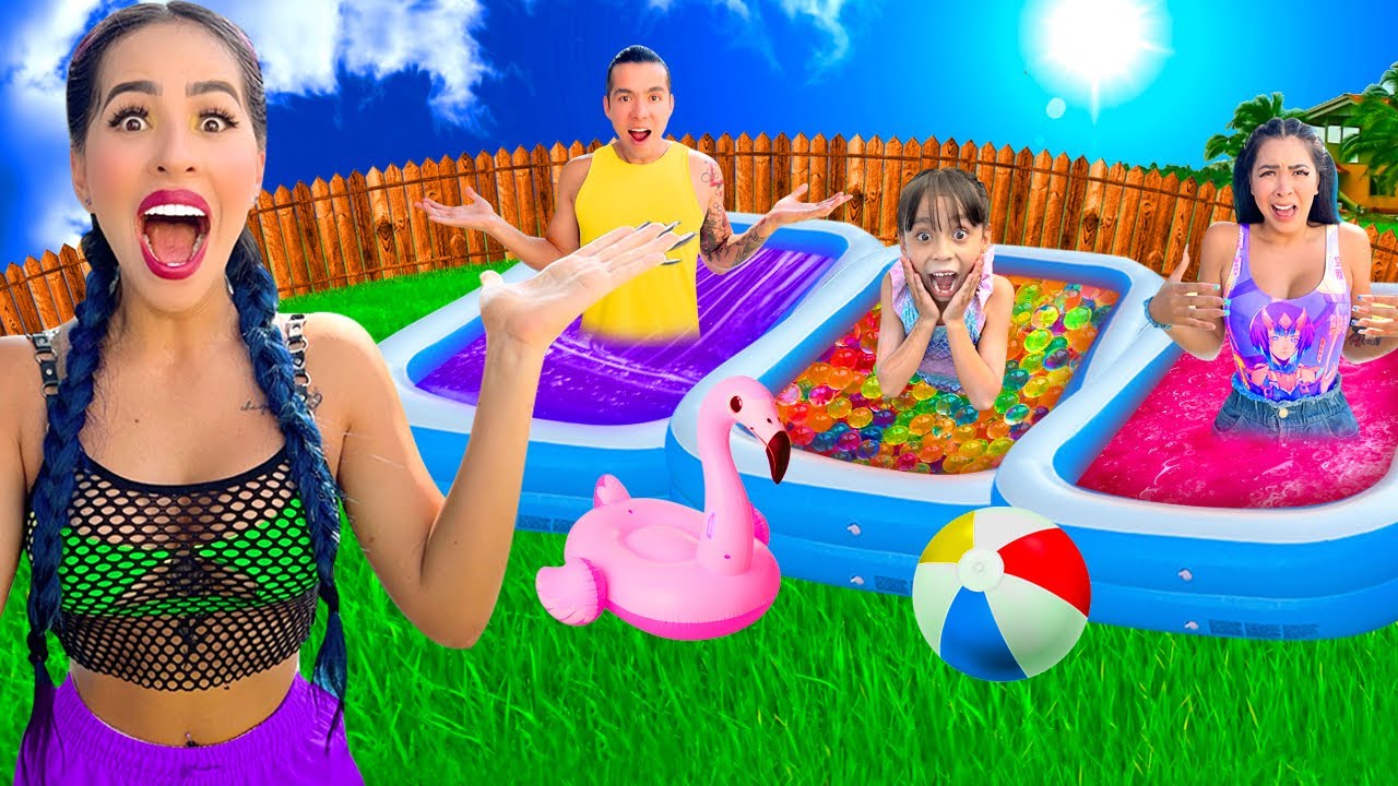 EL ÚLTIMO EN SALIR DE LAS ALBERCAS DE SLIME GANA $1,000,000 😳 Karla ...