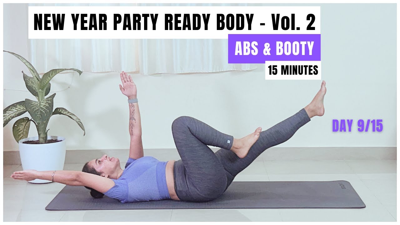🍑 NY Party Ready Body - Vol 2 | Day 9/15, Glutes & Abs Level-Up 🔥 - YouTube