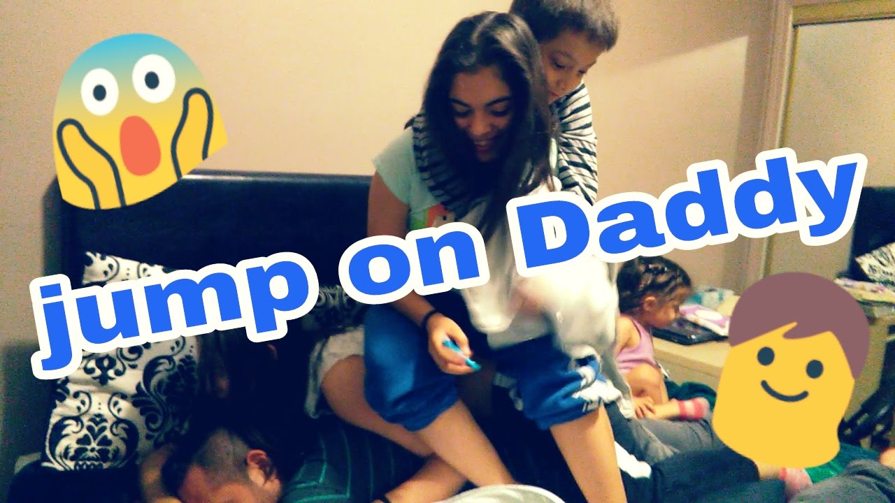 Kids jump on daddy vlog 93 - YouTube