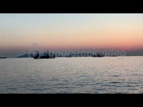 gün batımı, kargo gemileri, adalar, güneşin denize vurması, denizde seyahat, ysv ao 4k 1211