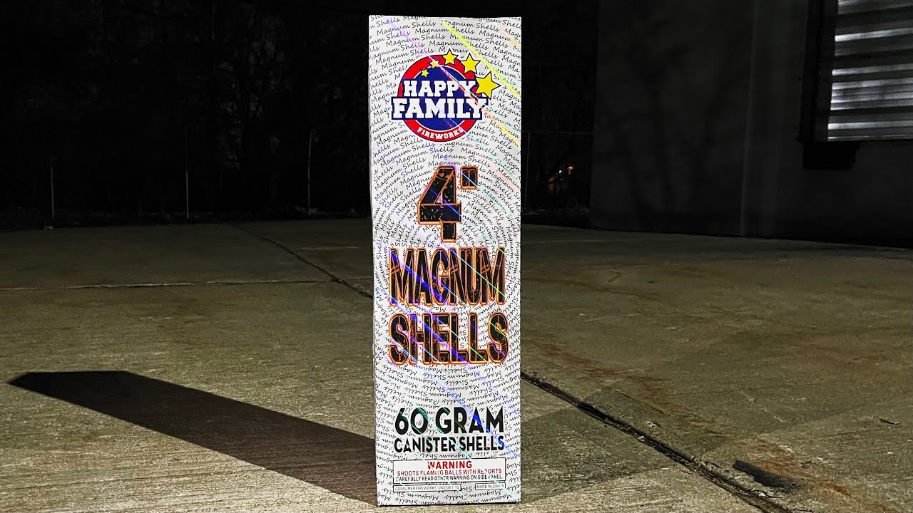 4" Magnum Shells by Happy Family Fireworks (4K 60Fps) - YouTube