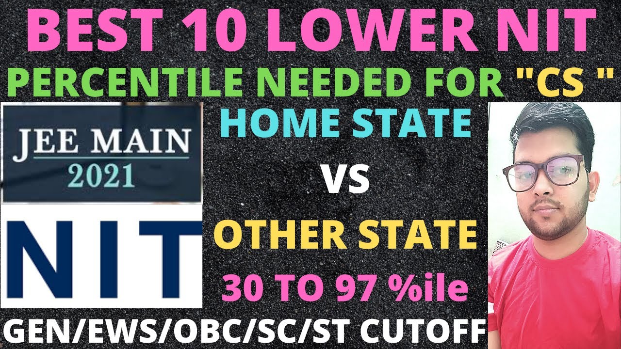 JEE Mains 2021 | 10 Best NIT at lower rank | Percentile Required ...