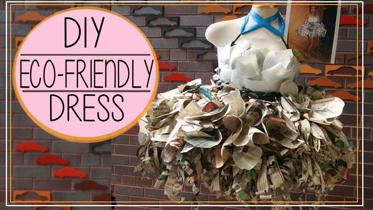 DIY Upcycled Newspaper & Plastic Cups Dress ♡ 環保膠瓶&報紙裙 | SHERRY W ...