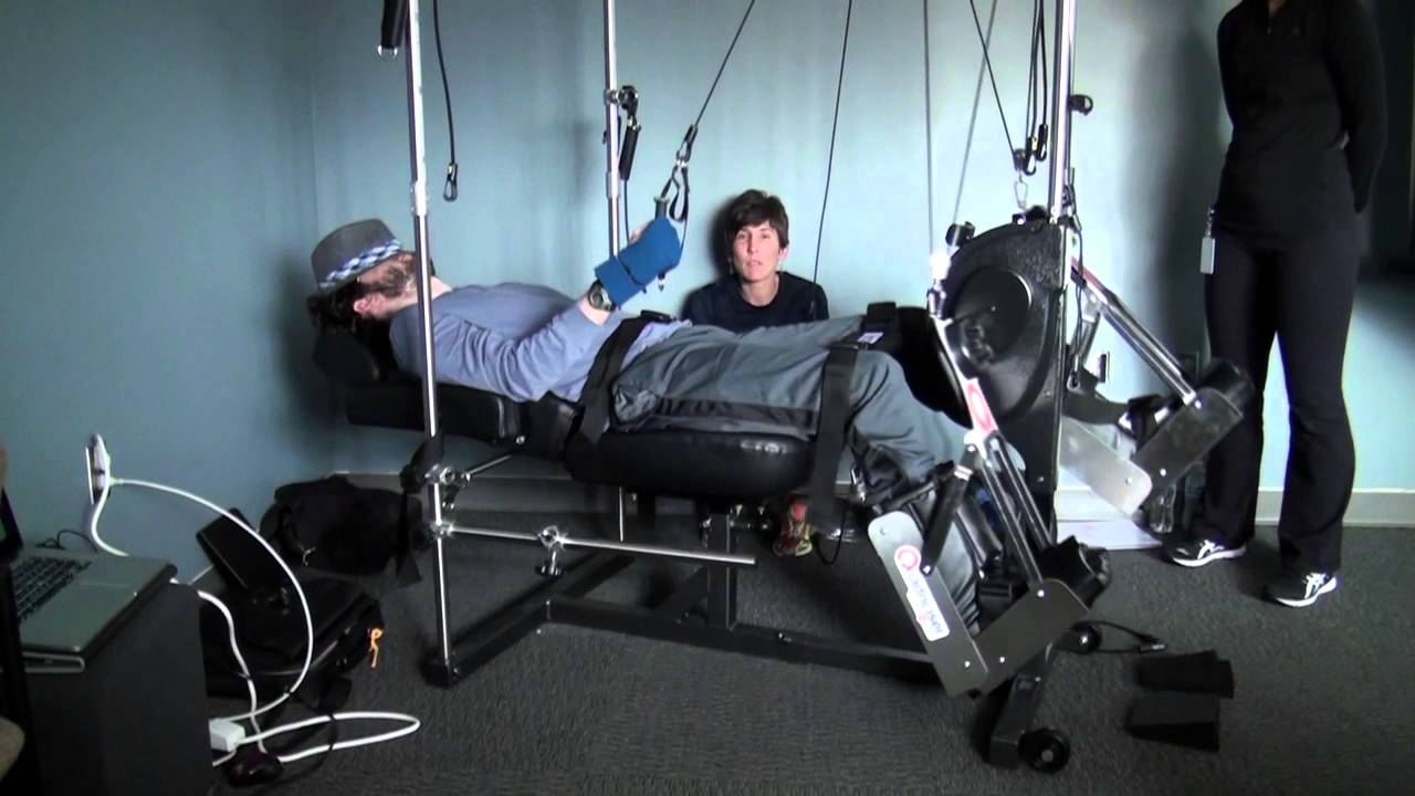 Daniel shows an improved gait after Quadriciser - YouTube