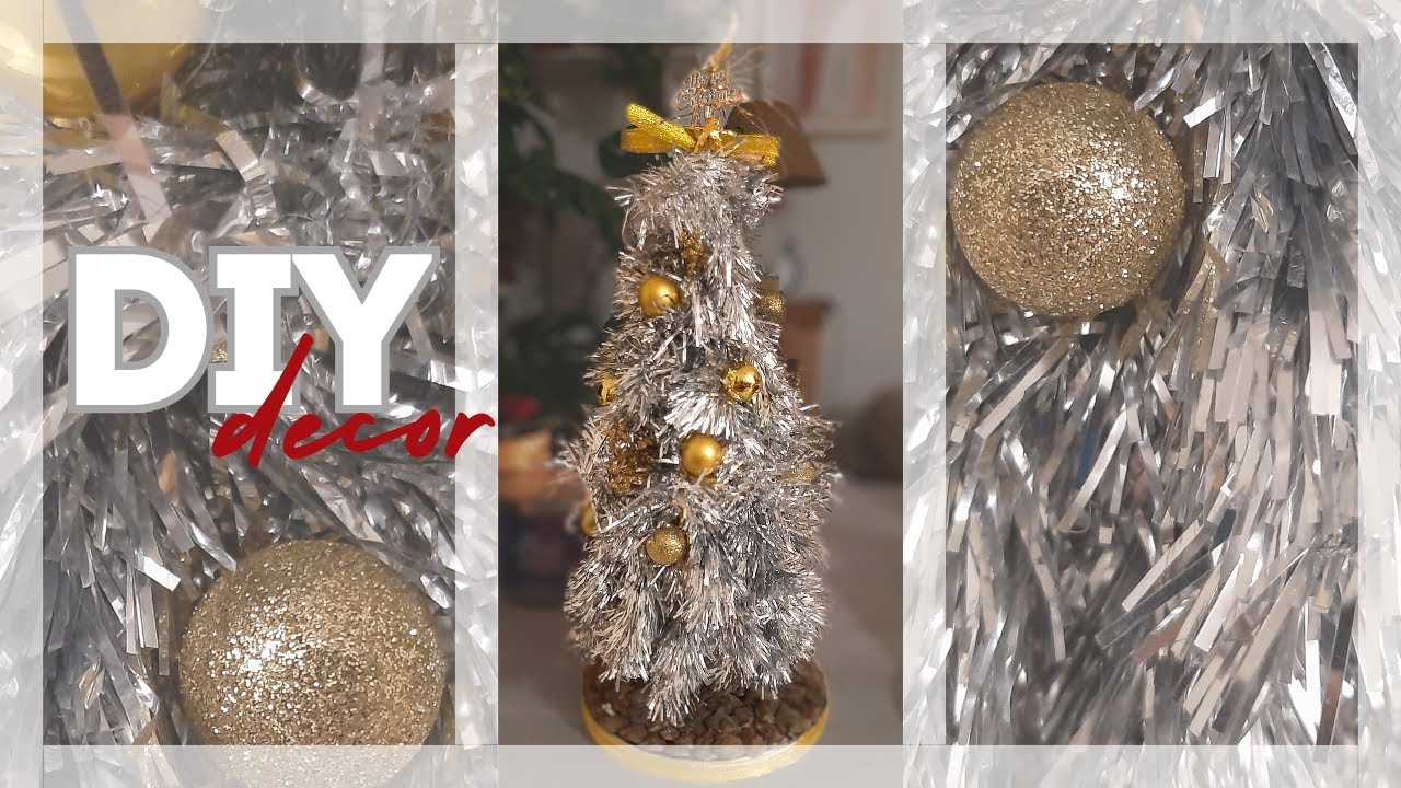 Quick & Easy DIY Tinsel Tree | Affordable Christmas Decor Idea! - YouTube