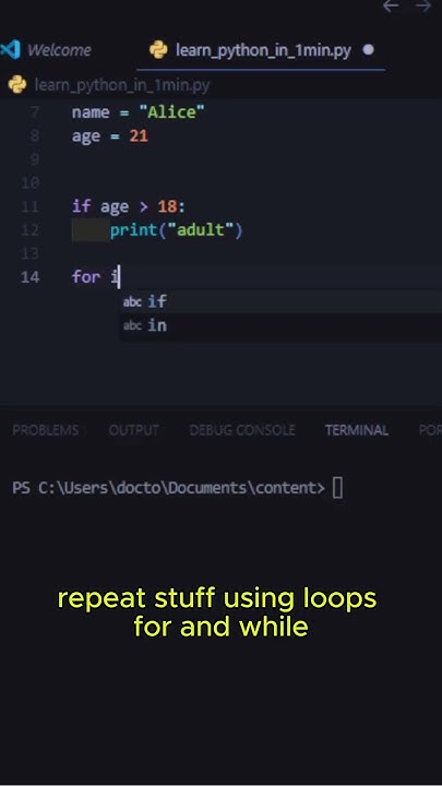 Learn Python in just 60 seconds? Let’s go - YouTube