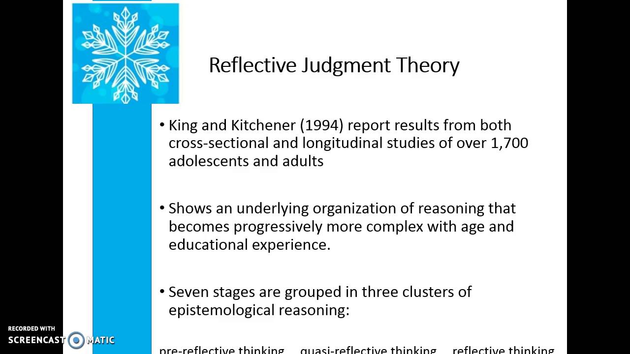 Video 2 Reflective Judgement - YouTube
