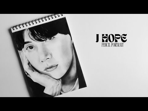 J Hope portrait | Realistic Portrait | Graphite pencils - YouTube