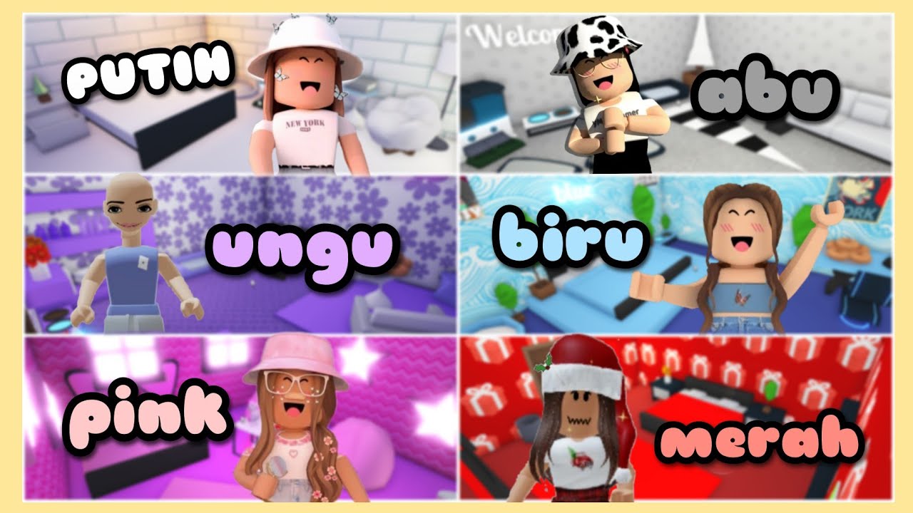 CHALLANGE ONE COLOR BUILD BATTLE 20 MENIT 🙀🐣 *theliya* || Roblox ...