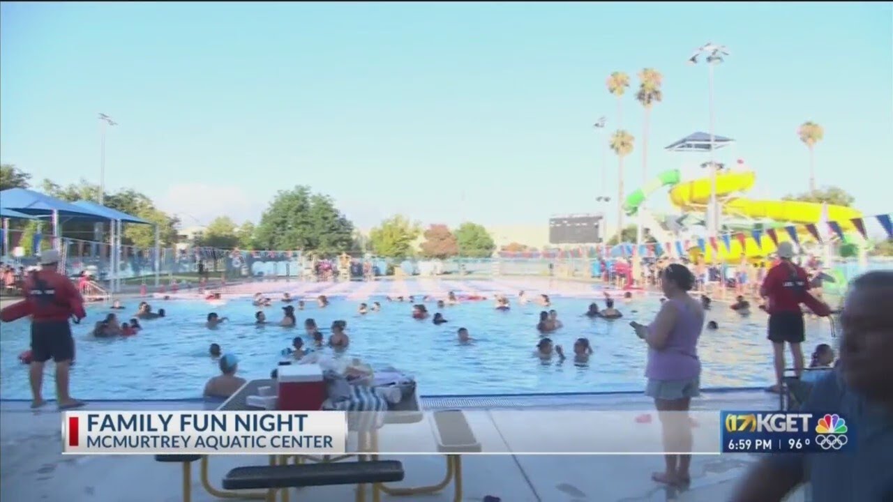 Family Fun Night at McMurtrey Aquatic Center - YouTube