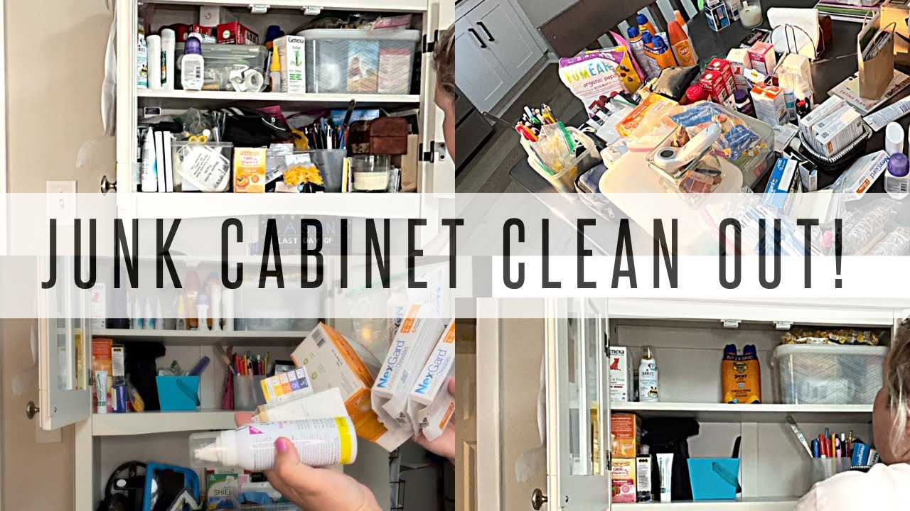 JUNK CABINET CLEAN OUT! - YouTube