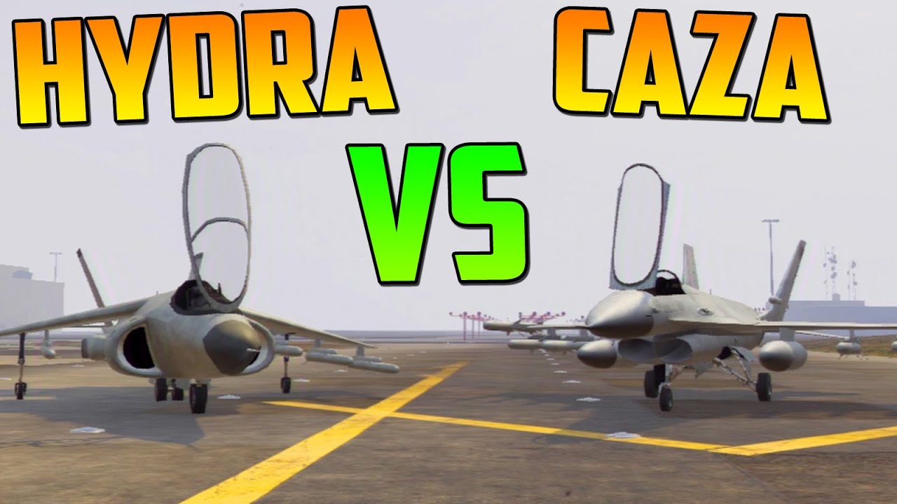 HYDRA VS CAZA - TEST DE VELOCIDAD - GAMEPLAY GTA 5 ONLINE DLC Atracos a ...