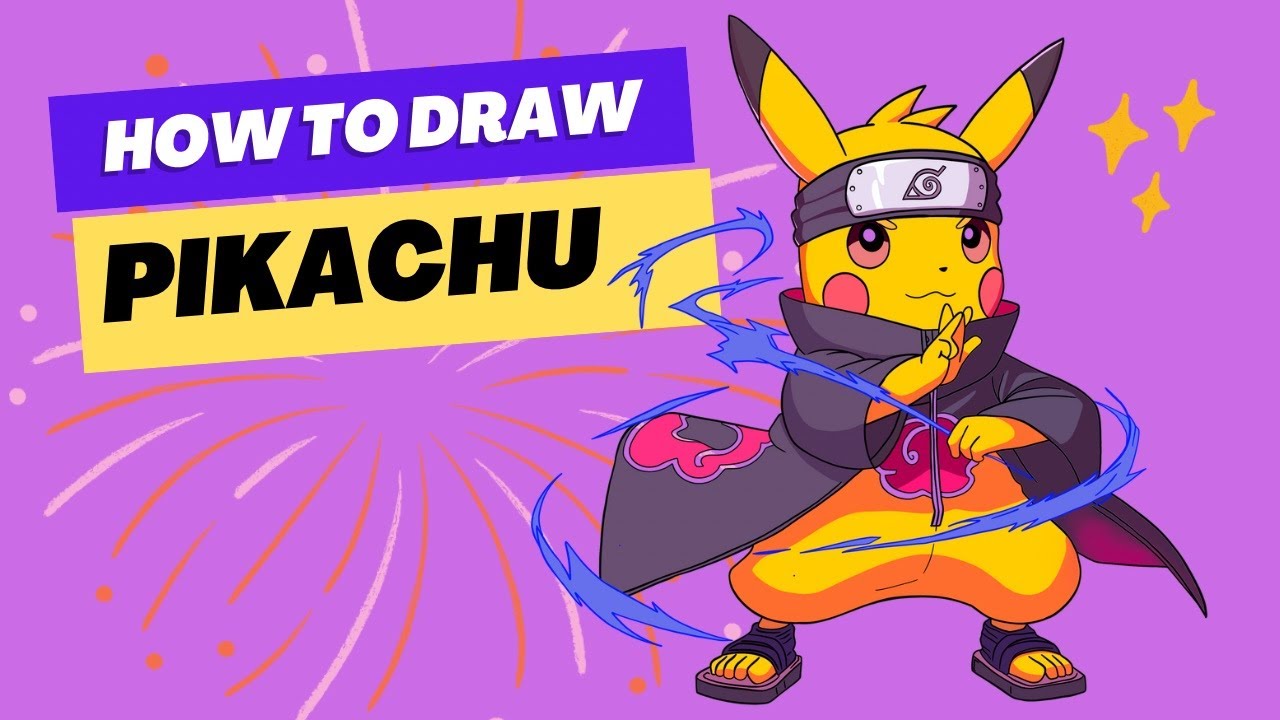 How to draw Pikachu step by step || how to draw anime for beginners ...