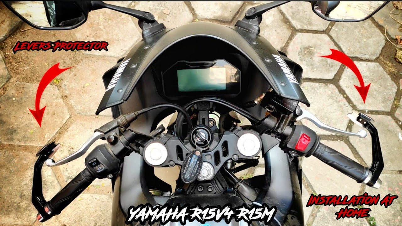 Installation Of Lever Protector In YAMAHA R15V4 R15M At Home|Under ₹400 ...