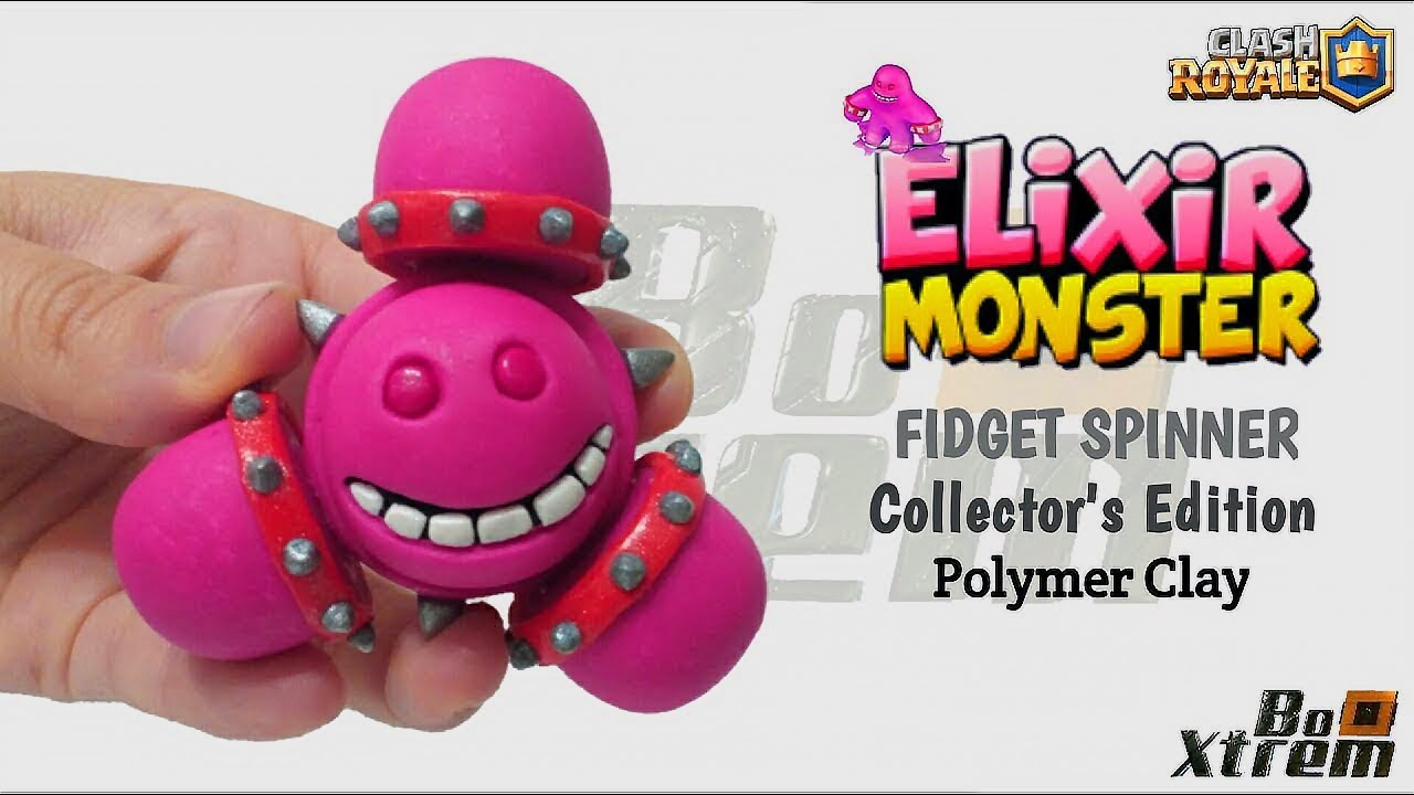 MONSTER ELIXIR SPINNER | Clash Royale | Polymer Clay Tutorial - YouTube