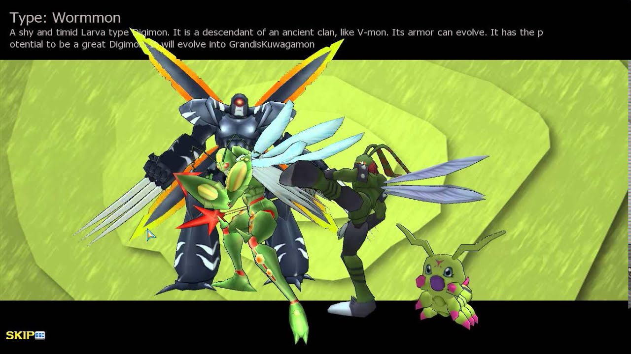 Digimon Wormmon Evolution